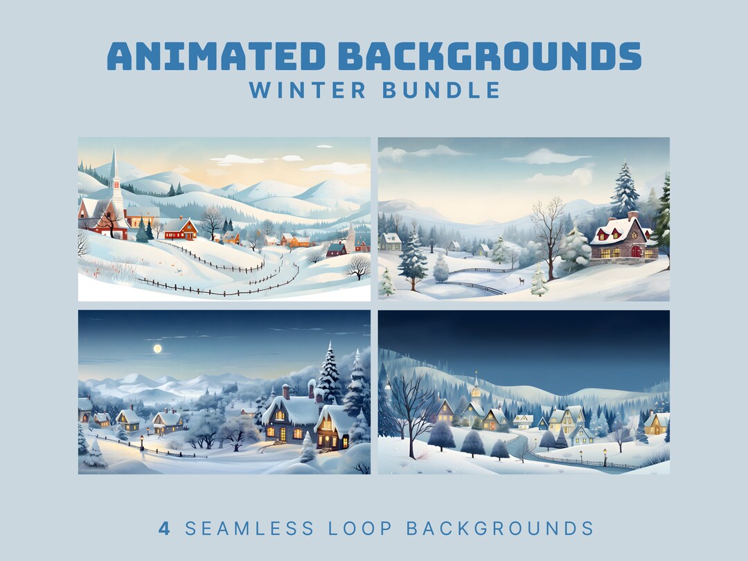 Winter Animated Background Vtuber Animated Background Snow Animated ...