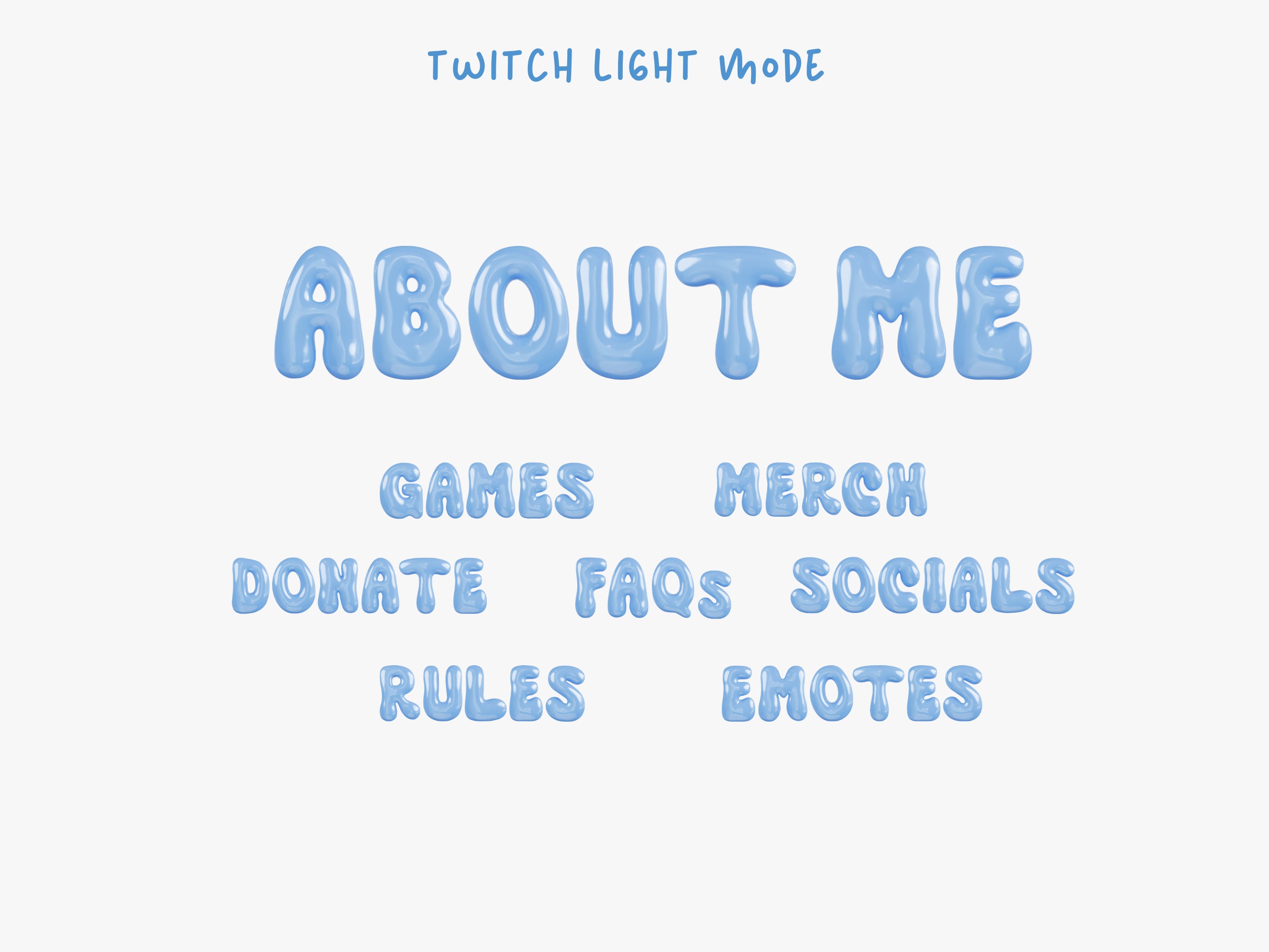 Blue Twitch Panels Y2k Pastel Blue Panels Twitch Overlay Cute Blue ...