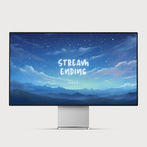 Blue Animated Stream Screen Blue Sky Twitch Stream Screen Blue Overlay ...