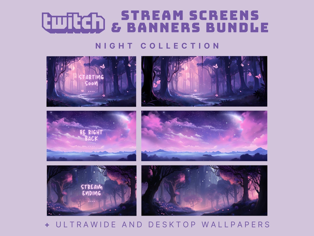 Purple Animated Stream Screen Purple Sky Twitch Stream Screen Purple ...