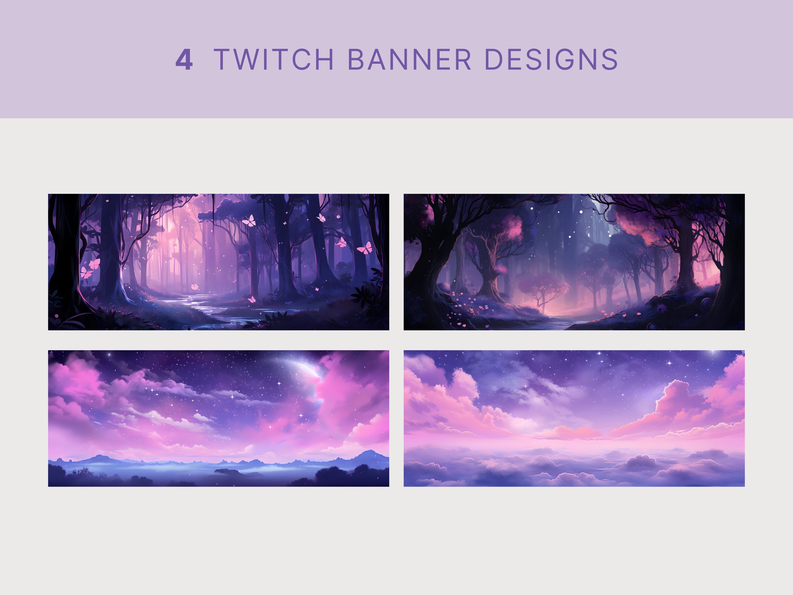 Purple Animated Stream Screen Purple Sky Twitch Stream Screen Purple ...