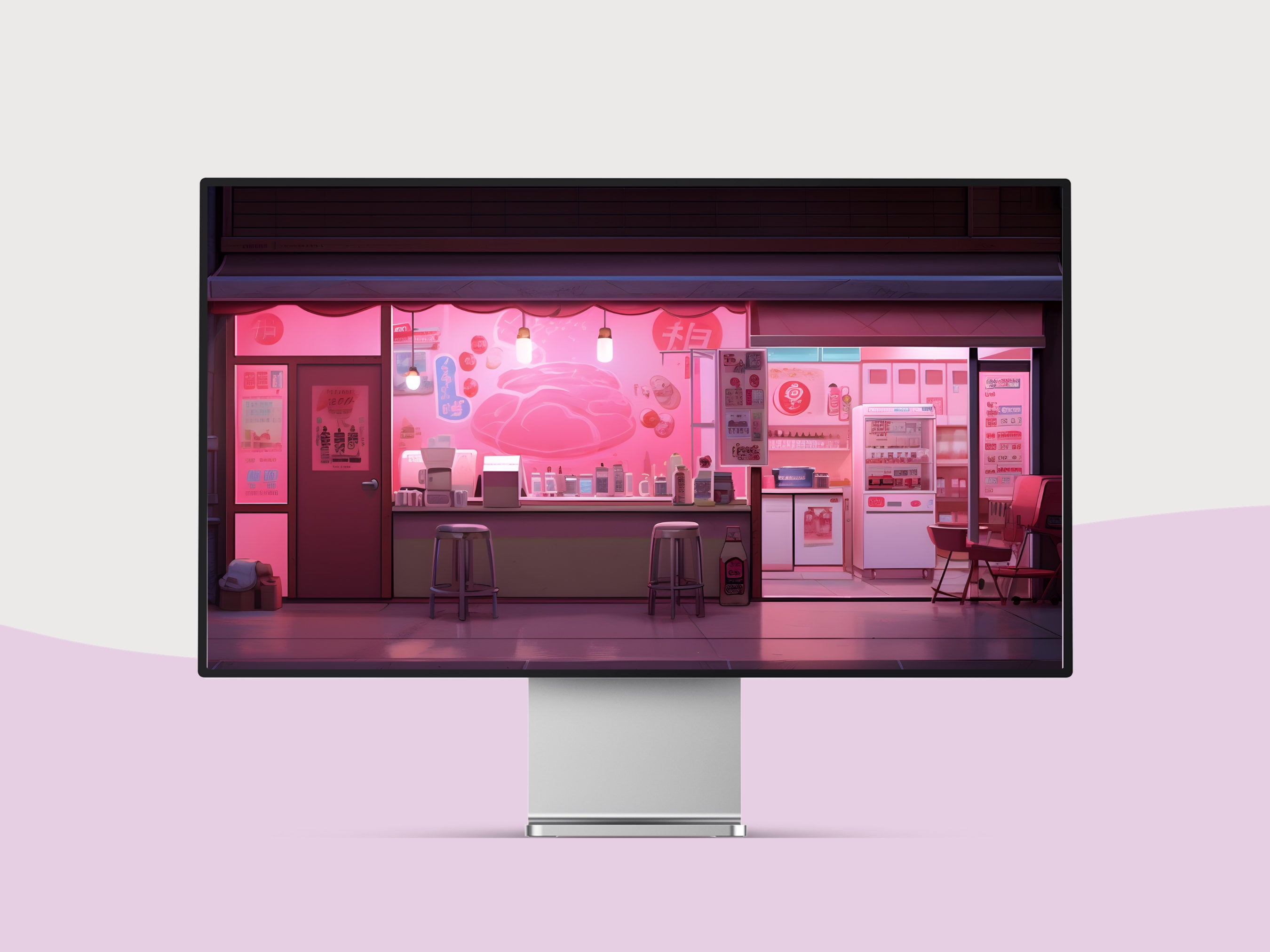 Pink Wallpaper Lofi Desktop Wallpaper Aesthetic Pink Lofi Wallpaper ...