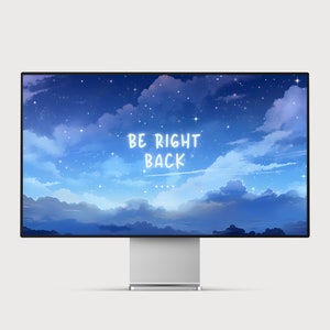 Blue Animated Stream Screen Blue Sky Twitch Stream Screen Blue Overlay ...