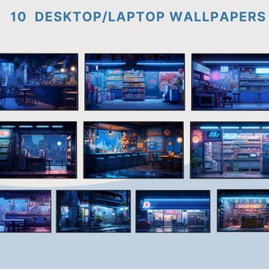 Lofi Wallpaper Blue Lofi Anime Desktop Wallpaper Vaporwave Wallpaper ...