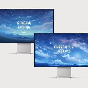 Blue Animated Stream Screen Blue Sky Twitch Stream Screen Blue Twitch ...