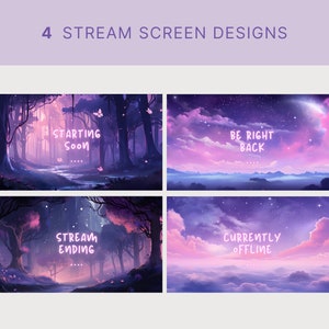 Purple Animated Stream Screen Purple Sky Twitch Stream Screen Purple ...