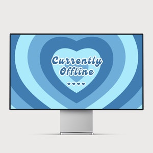 Blue Valentines Twitch Overlay Blue Retro Twitch Overlay Blue Heart ...