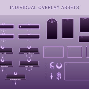 Purple Stream Overlay Animated Vtuber Background Witch Twitch Overlay ...