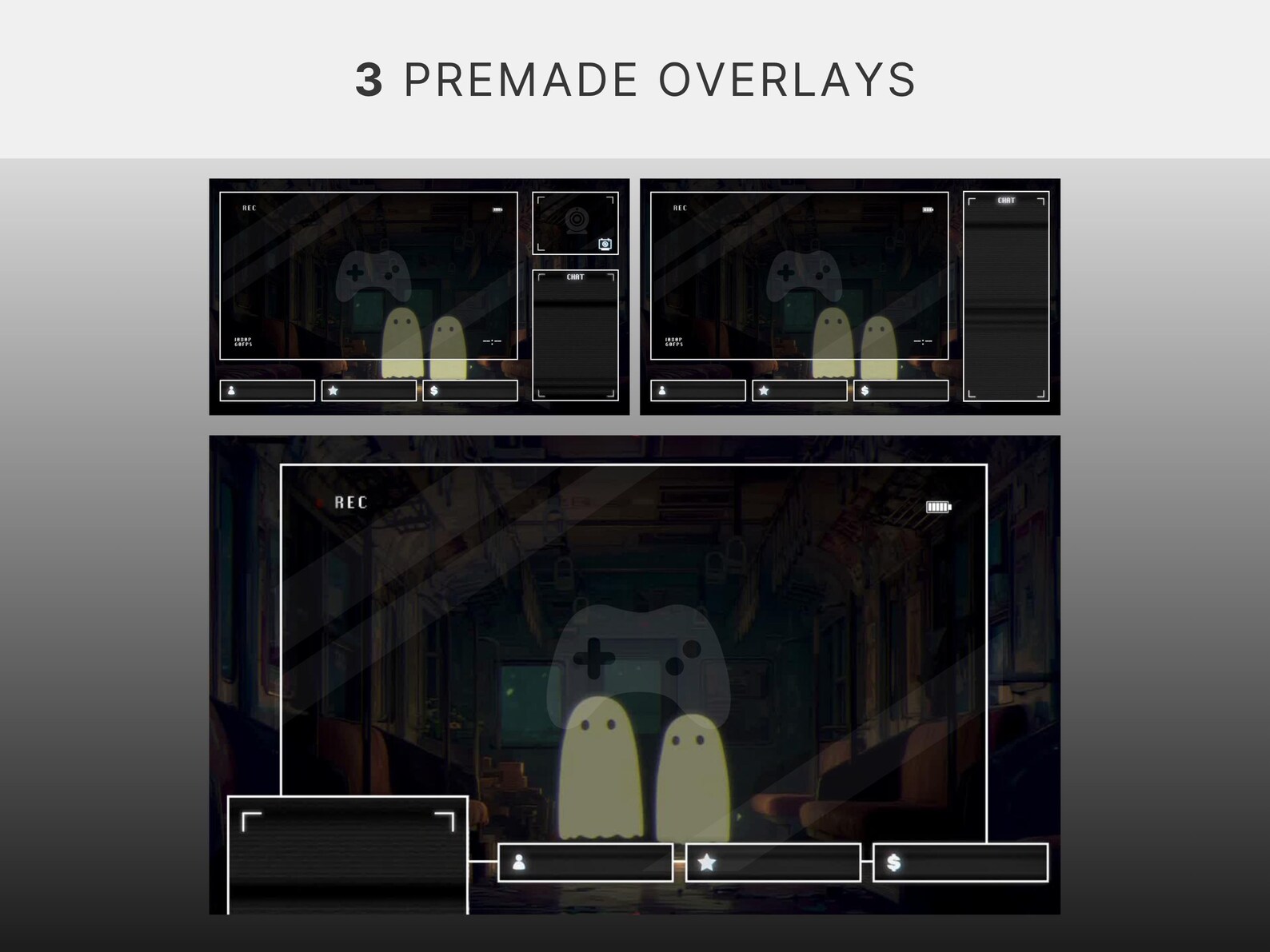 Halloween Stream Pack Vhs Twitch Overlay Retro Ghost Twitch Package ...