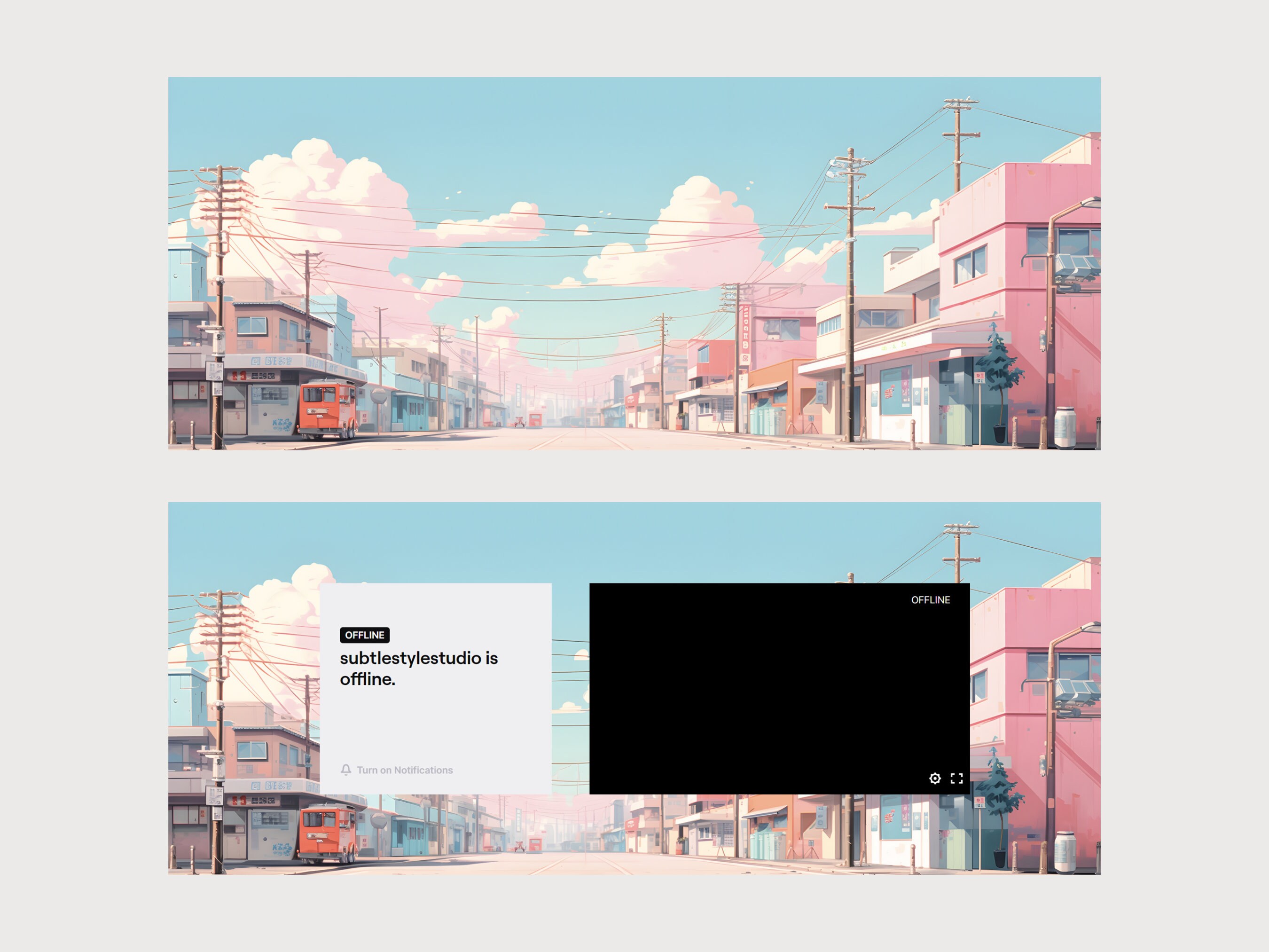 Pink Stream Banner Pastel Twitch Banner Aesthetic Pink Anime Twitch ...