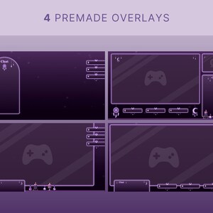 Purple Twitch Overlay Animated Vtuber Background Witch Twitch Overlay Witch Vtuber Asset Purple ...