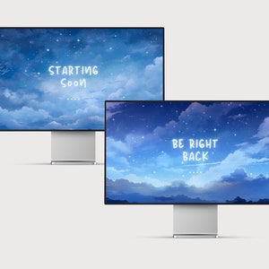 Blue Animated Stream Screen Blue Sky Twitch Stream Screen Blue Twitch ...