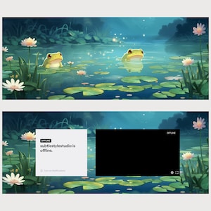 Frog Twitch Banner Cottagecore Stream Banner Cute Frog Wallpaper ...