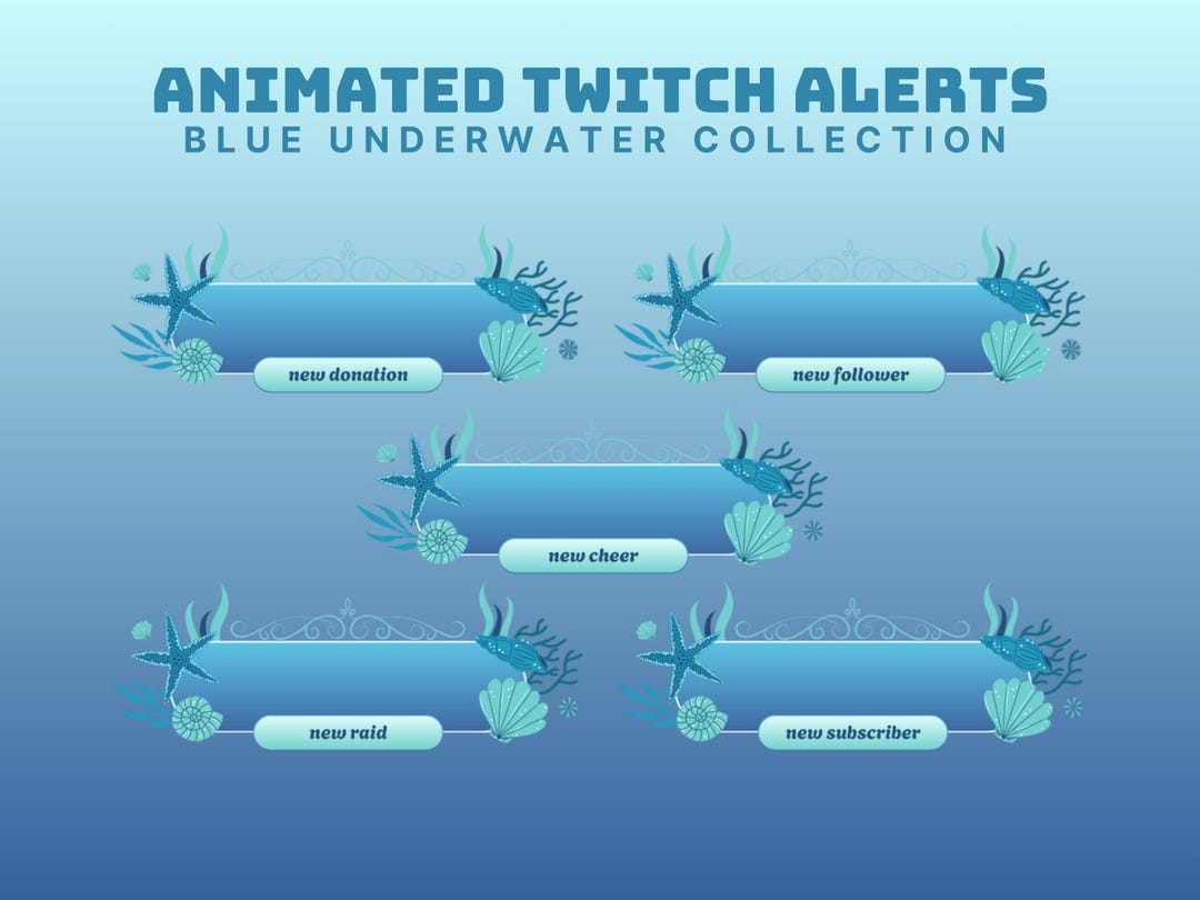 Animated Ocean Twitch Alert Underwater Twitch Overlay Animated Summer ...