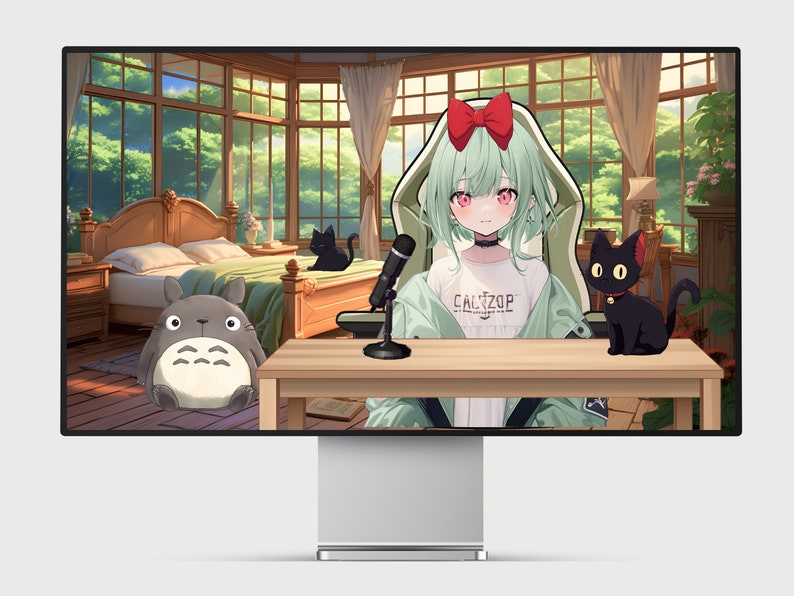 Vtuber Background Vtuber Assets Ghibli Twitch Overlay Cozy Background ...