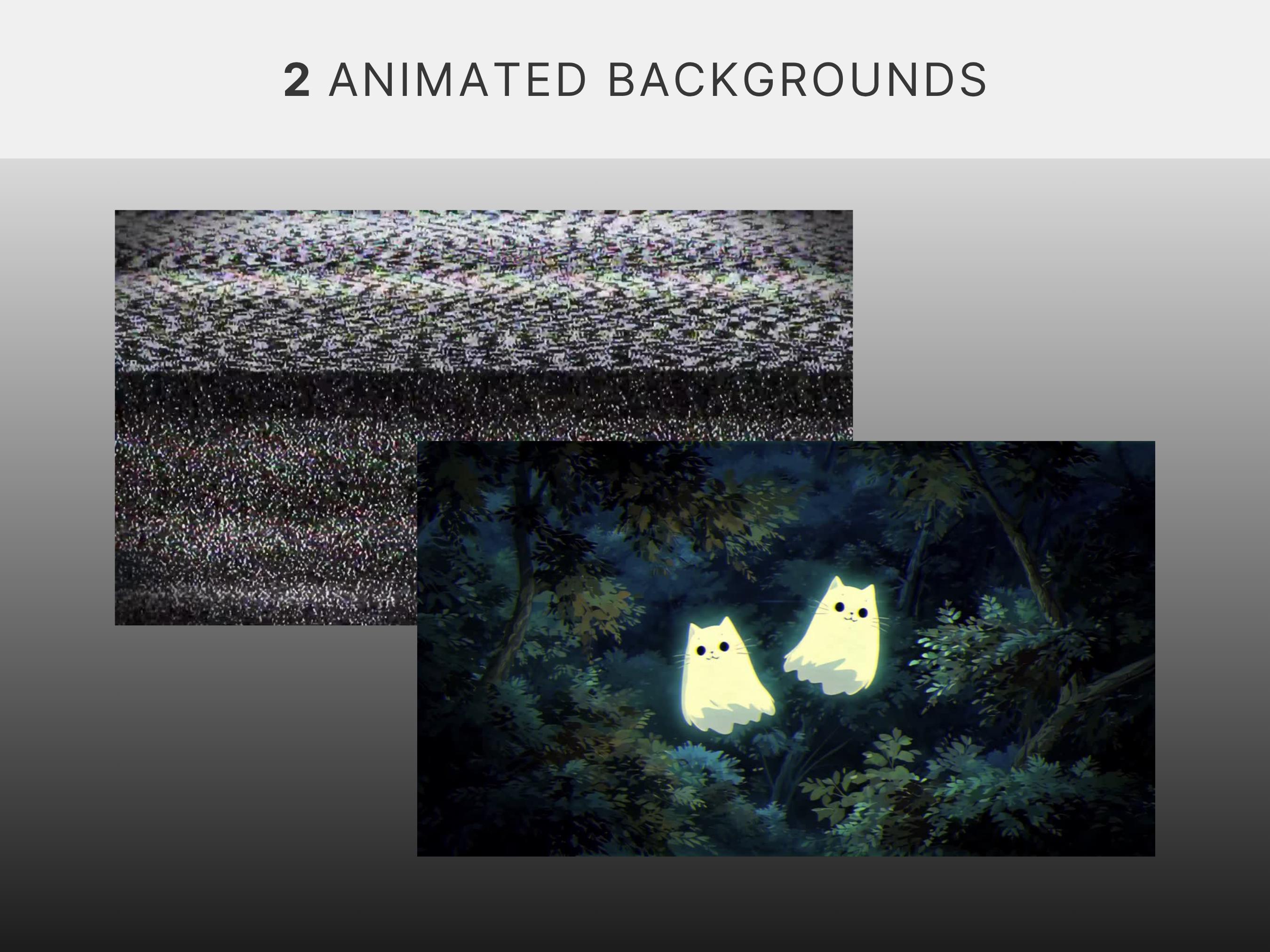 Ghost Cat Stream Pack Halloween Twitch Overlay Animated Retro Stream ...