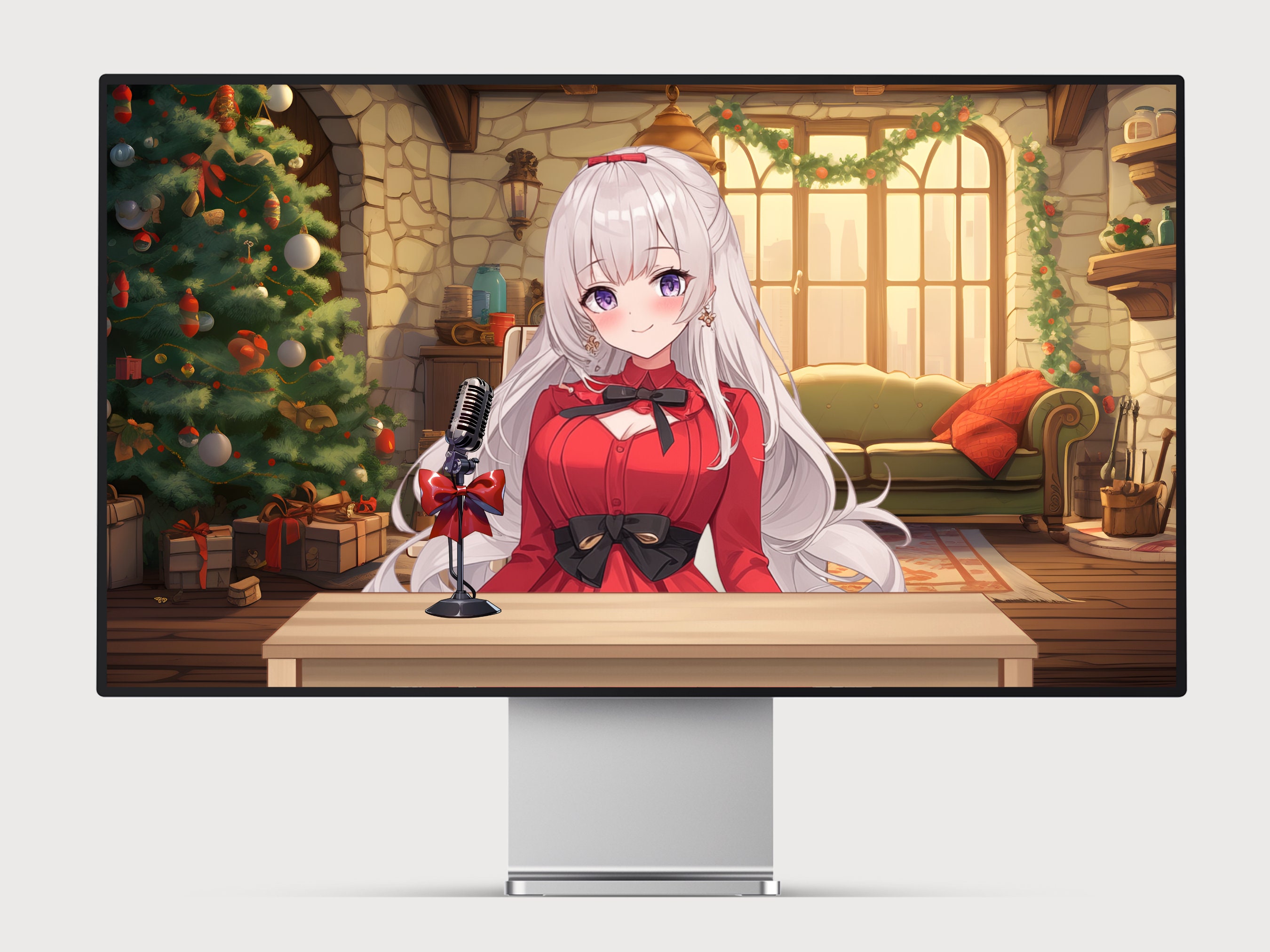 Vtuber Mic Asset Christmas Mic Vtuber Png Tuber Mic Asset Christmas ...