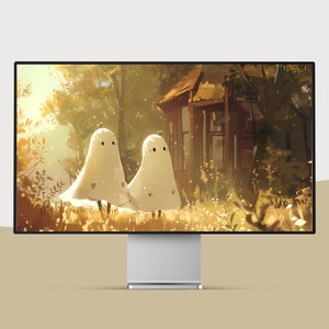 Ghost Desktop Wallpaper Autumn Desktop Wallpaper Cottagecore Wallpaper ...