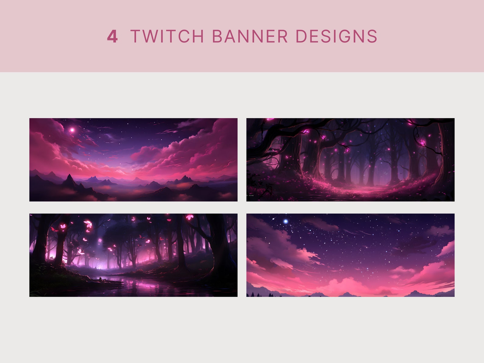Pink Halloween Animated Stream Screen Pink Sky Twitch Stream Screen ...