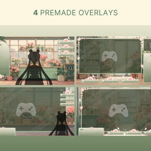 Cute Stream Pack Flower Twitch Overlay Animated Vtuber Background Cozy ...