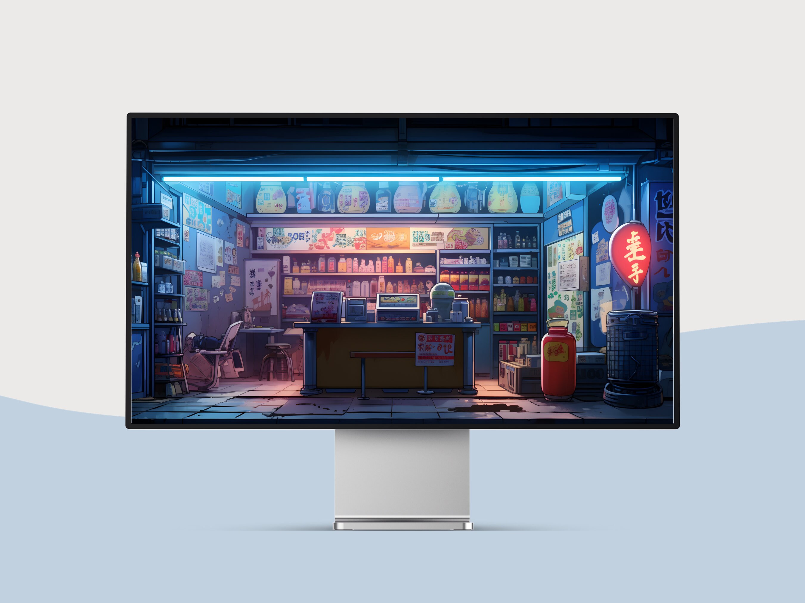 Blue Wallpaper Lofi Desktop Wallpaper Aesthetic Blue Lofi Wallpaper ...
