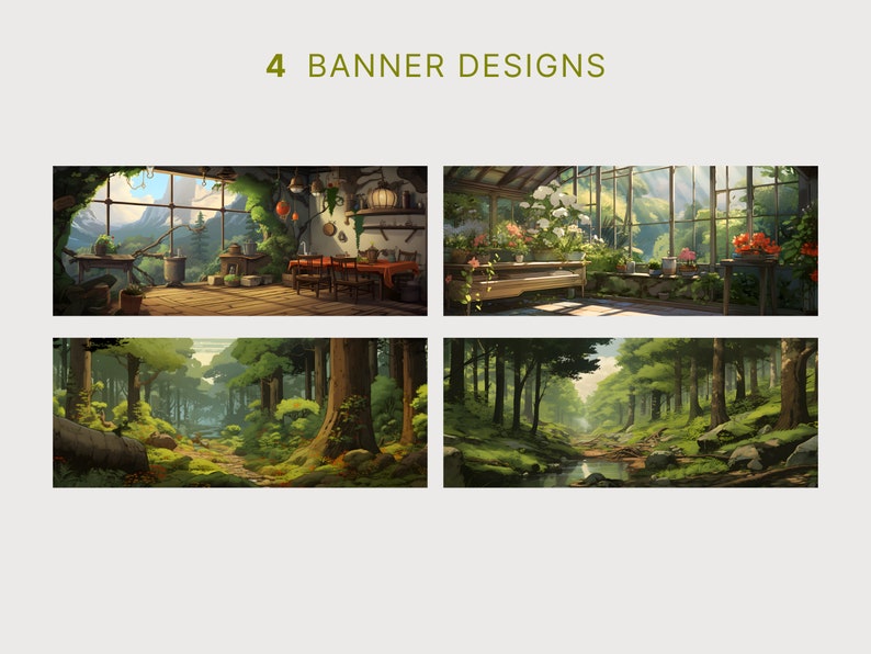 Anime Twitch Stream Banner Studio Ghibli Inspired Twitch Banner Cute ...