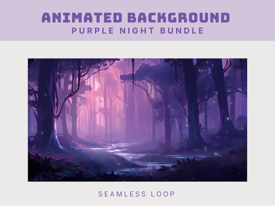Purple Animated Background Purple Vtuber Background Purple Forest ...