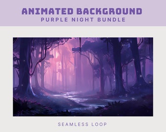 Animated Background Vtuber Animated Background Witch Animated Background Stream Animated Purple ...