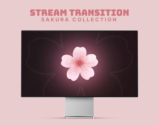 Sakura Flower Animated Twitch Scene Stinger Transition - Kawaii Pink ...