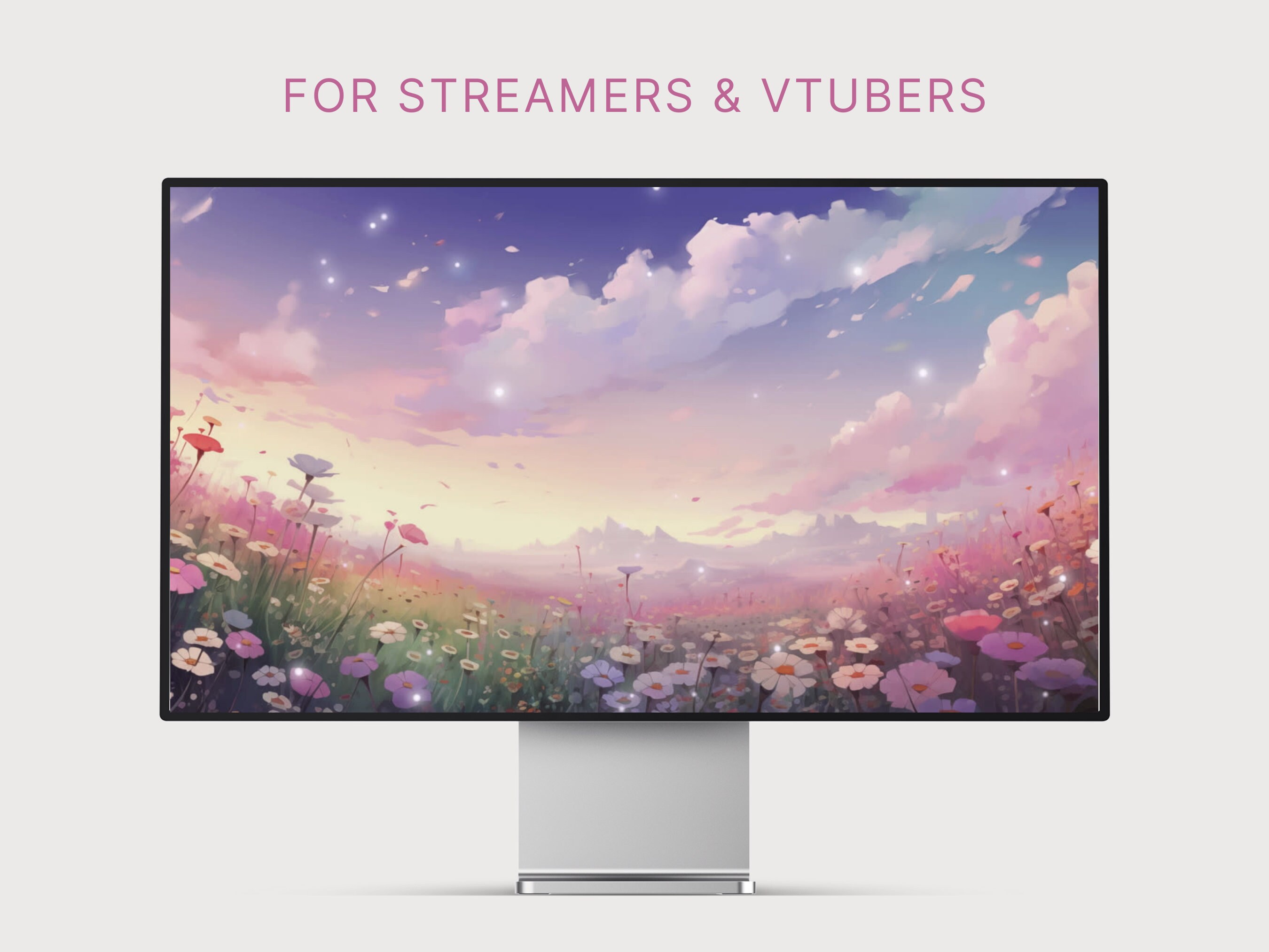 Vtuber Animated Background Pink Twitch Overlay Cute Pink Wallpaper ...