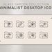 Minimalist Desktop Icons Floral Icons Aesthetic Folder Icons Neutral ...