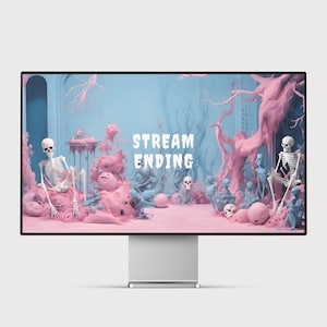 Pastel Halloween Animated Stream Screen Pink Halloween Twitch Stream ...