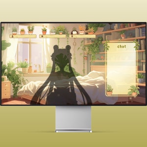 Animated Bedroom Twitch Overlay Summer Vtuber Background Cozy Bedroom ...