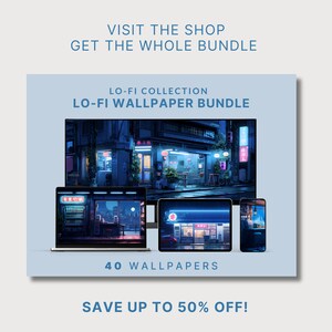 Blue Wallpaper Lofi Desktop Wallpaper Aesthetic Blue Lofi Wallpaper ...