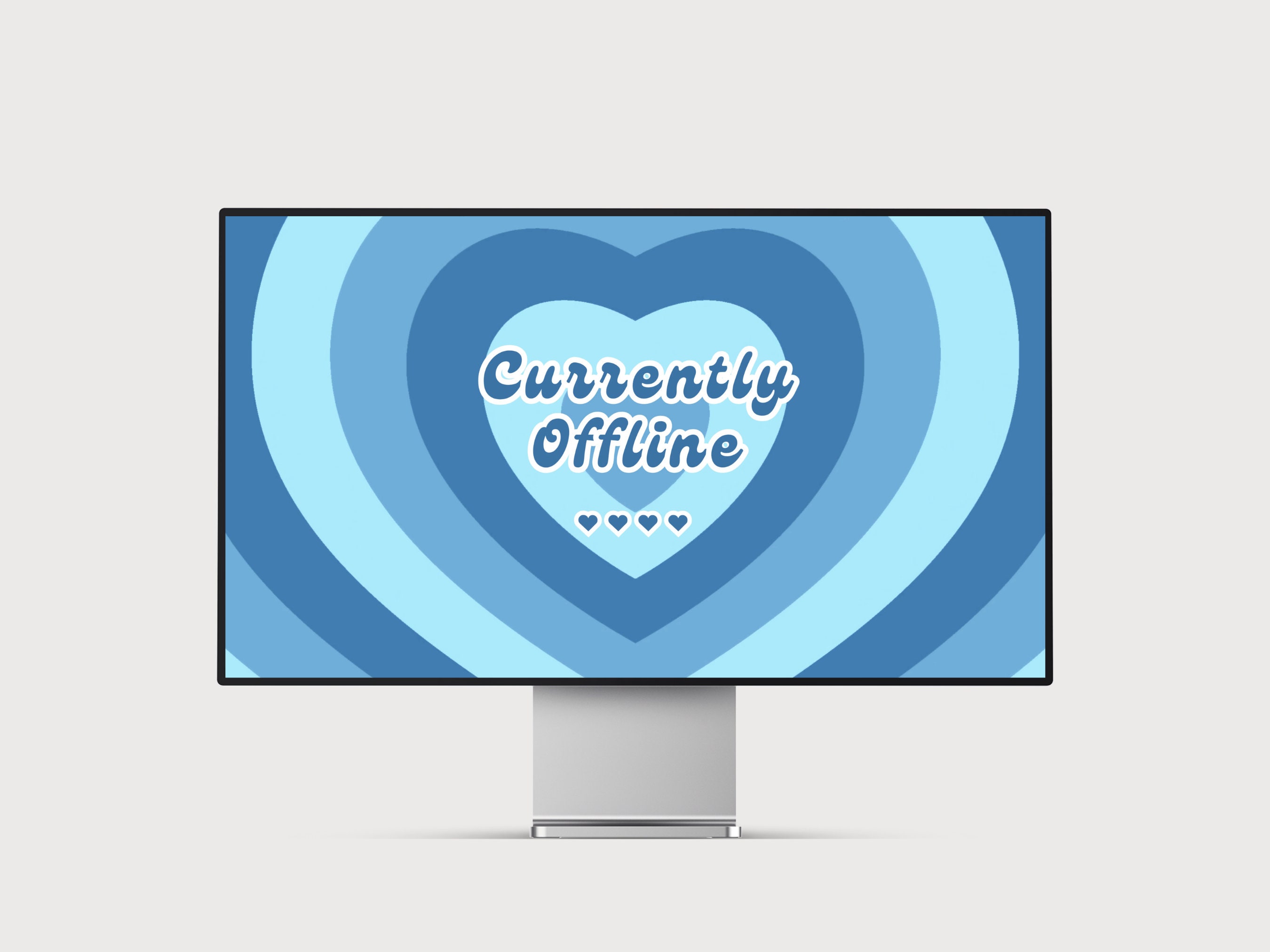 Blue Twitch Overlay Retro Twitch Banner Blue Valentines Twitch Overlay ...