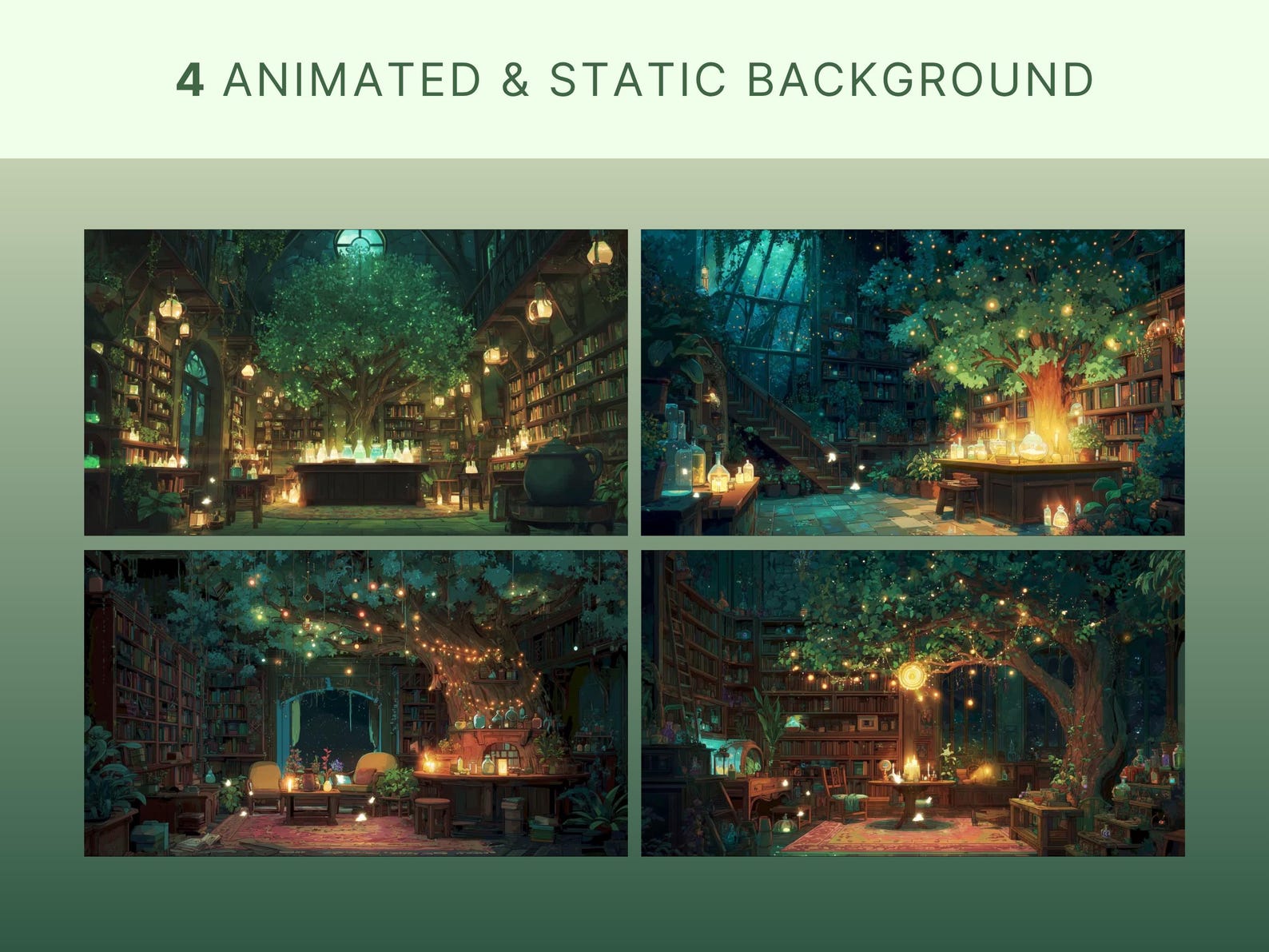 Cozy Forest Vtuber Stream Package Dark Academia Twitch Overlay ...