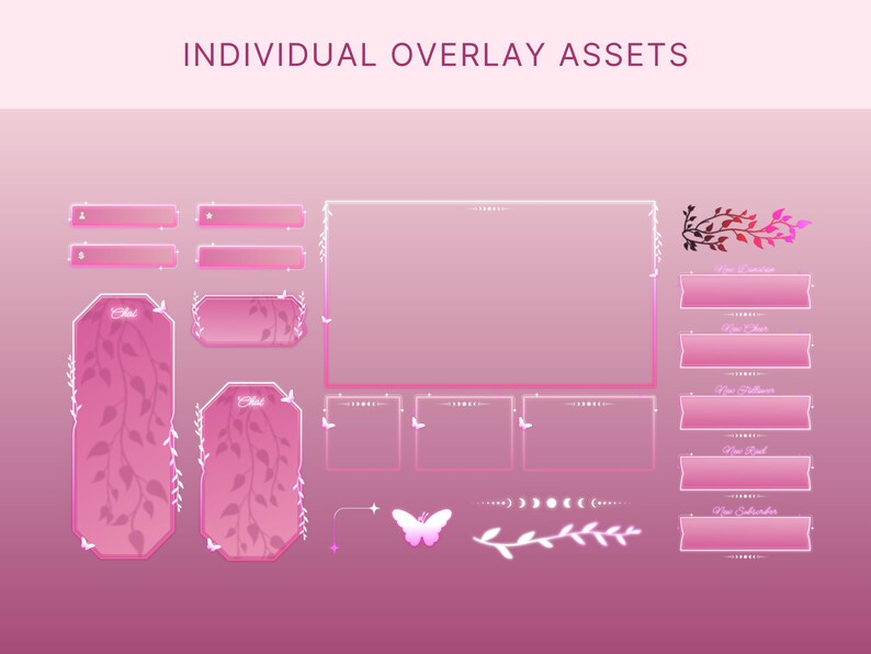 Pink Enchanted Forest Stream Package Fairycore Twitch Overlay Animated ...