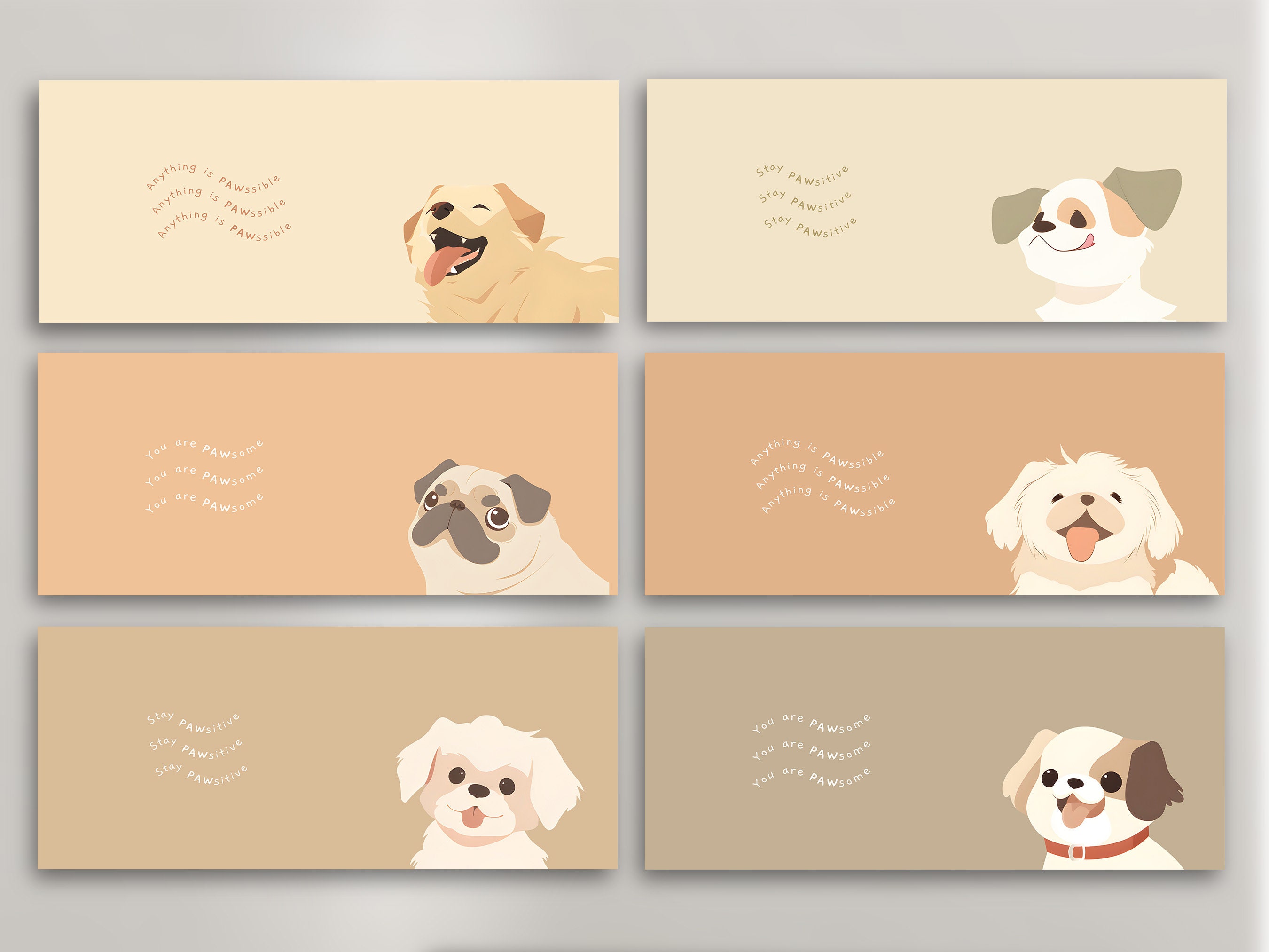 Cute Dog Wallpaper Bundle Dog Desktop Wallpaper Minimalist - Etsy
