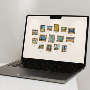 Van Gogh Desktop Folder Icons Aesthetic Desktop Organizer Desktop Icons ...