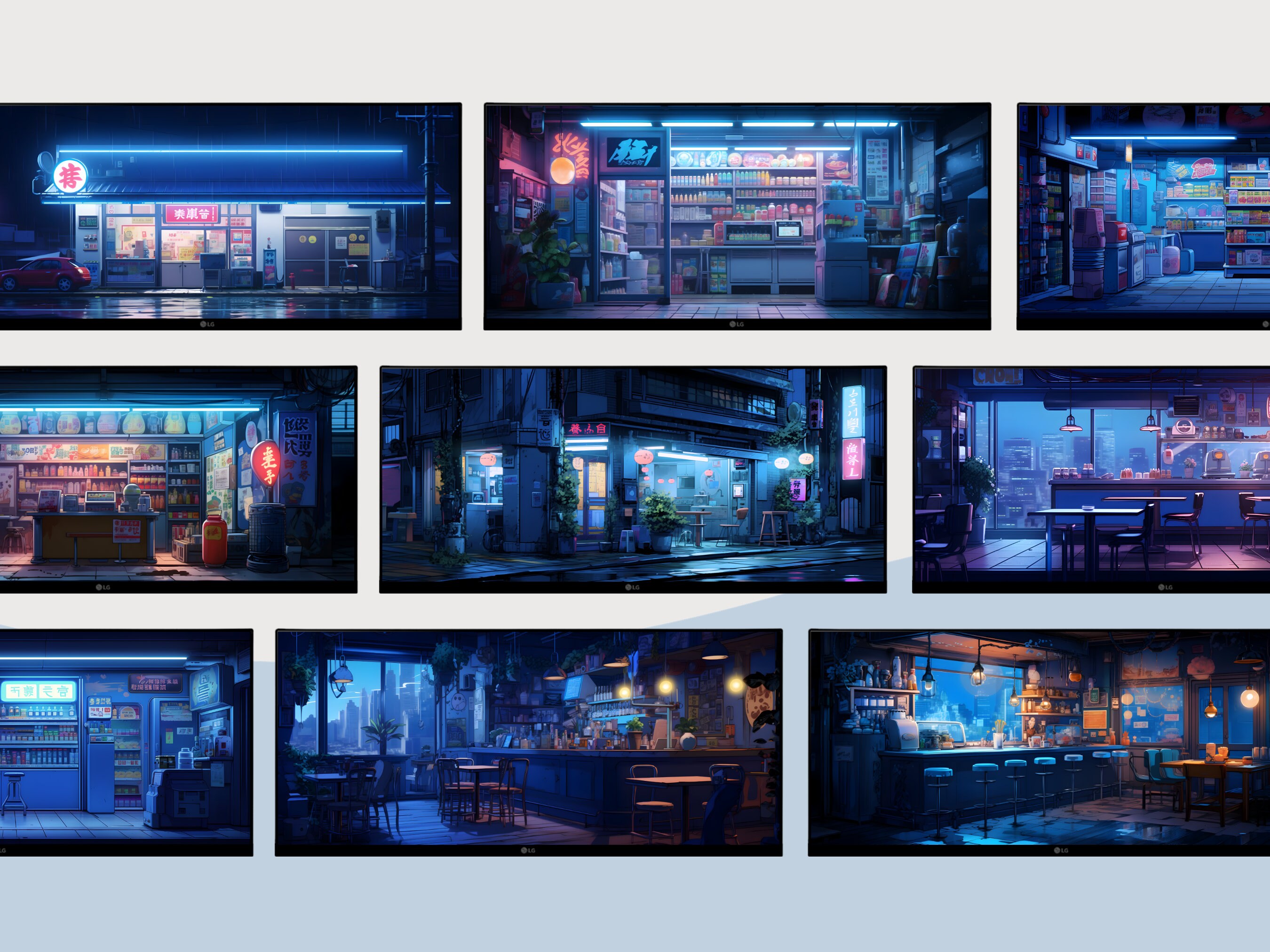Blue Lofi Ultrawide Wallpaper Anime Ultrawide Wallpaper Lofi Wallpaper ...