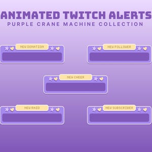 Purple Retro Twitch Alert Arcade Game Twitch Alerts Purple Animated ...