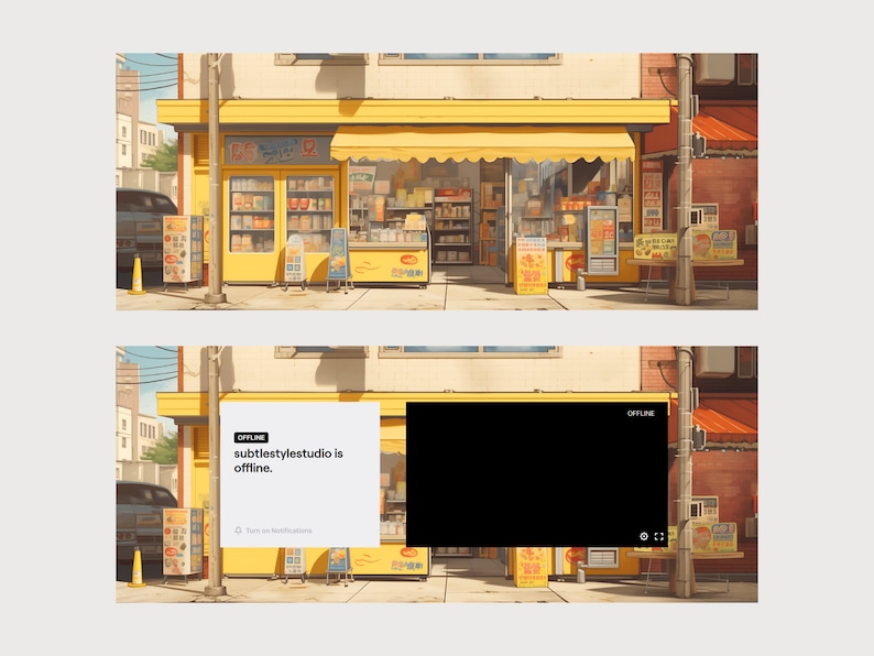 Yellow Twitch Banner Lofi Twitch Overlay Retro Stream Banner Yellow ...