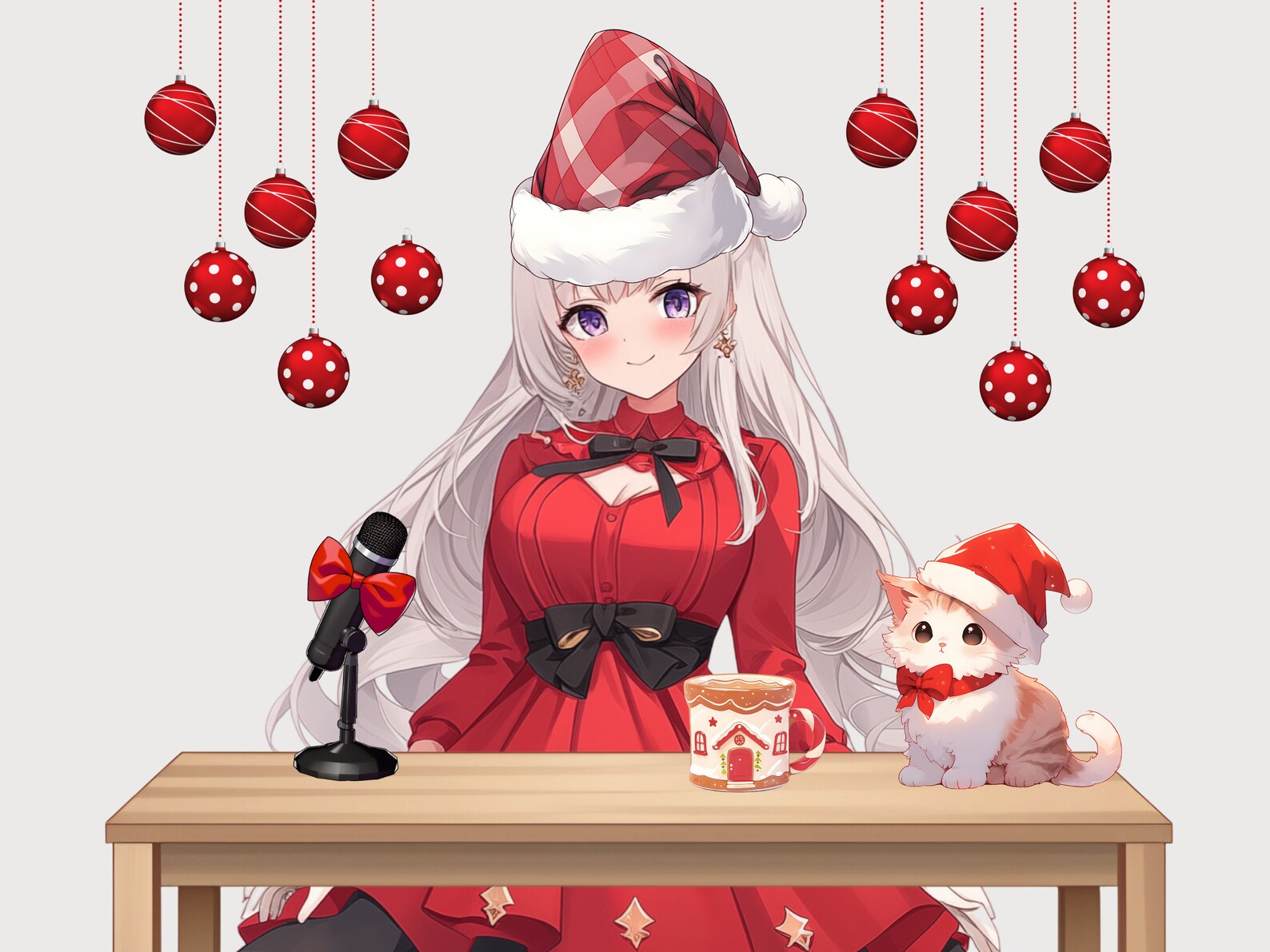 Vtuber Christmas Assets Vtuber Mic Vtuber Hat Vtuber Cat - Etsy