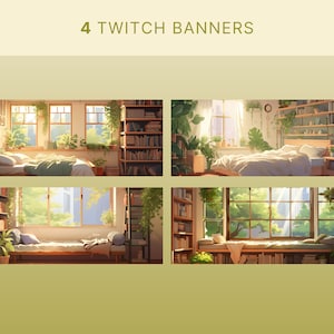 Animated Bedroom Twitch Overlay Summer Vtuber Background Cozy Bedroom ...