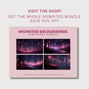 Pink Forest Twitch Overlay Vtuber Background Animated Overlay Halloween ...