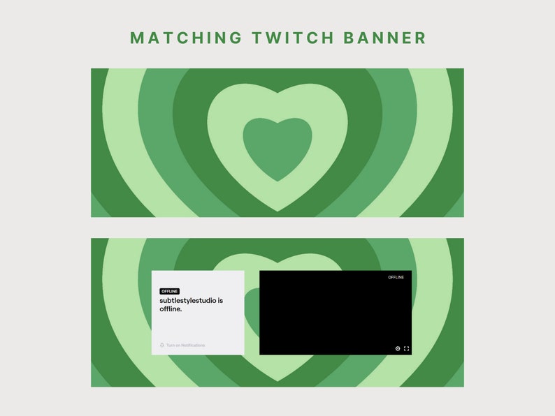 Green Animated Twitch Overlay Green Valentines Twitch Banner Retro ...