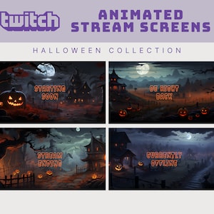 Halloween Animated Stream Screen Halloween Twitch Stream Screen Spooky ...