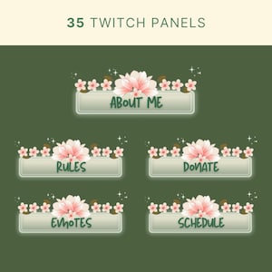 Cute Stream Pack Flower Twitch Overlay Animated Vtuber Background Cozy ...