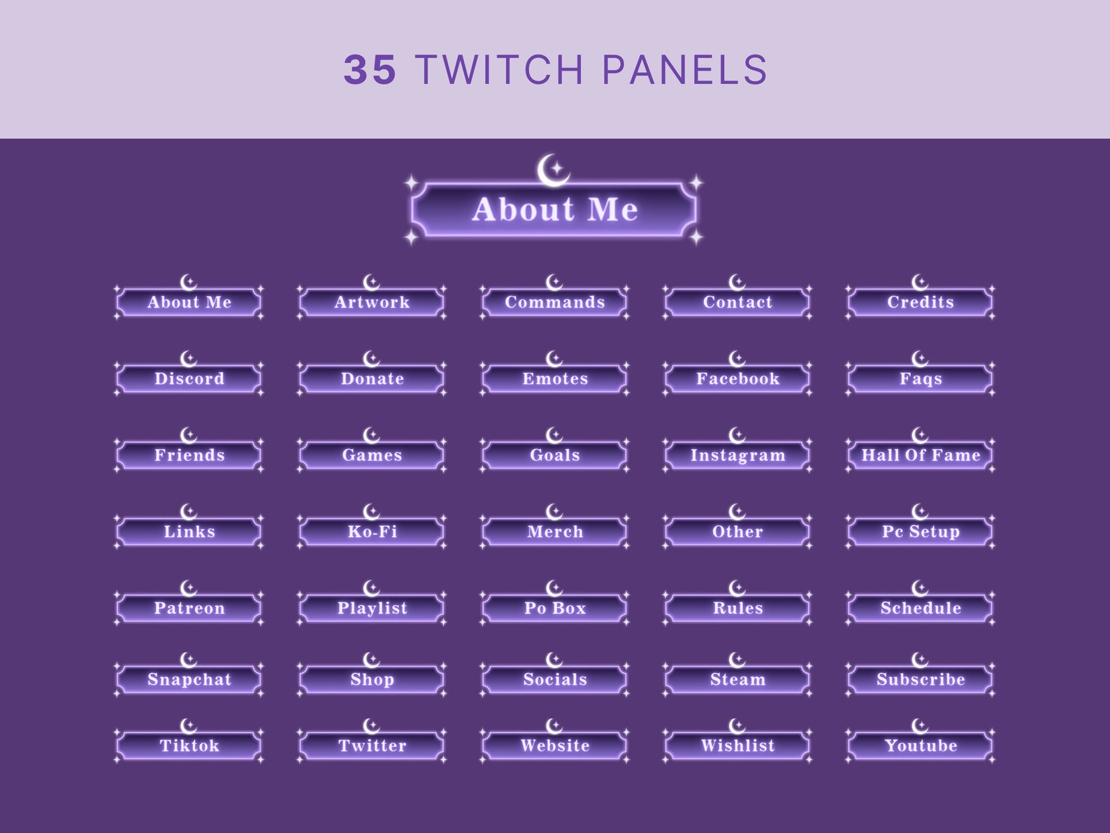 Purple Stream Pack Animated Vtuber Background Purple Twitch Overlay ...