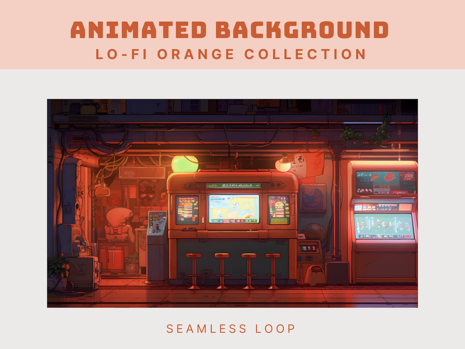 Animated Background Lofi Twitch Overlay Vtuber Background Neon Twitch ...
